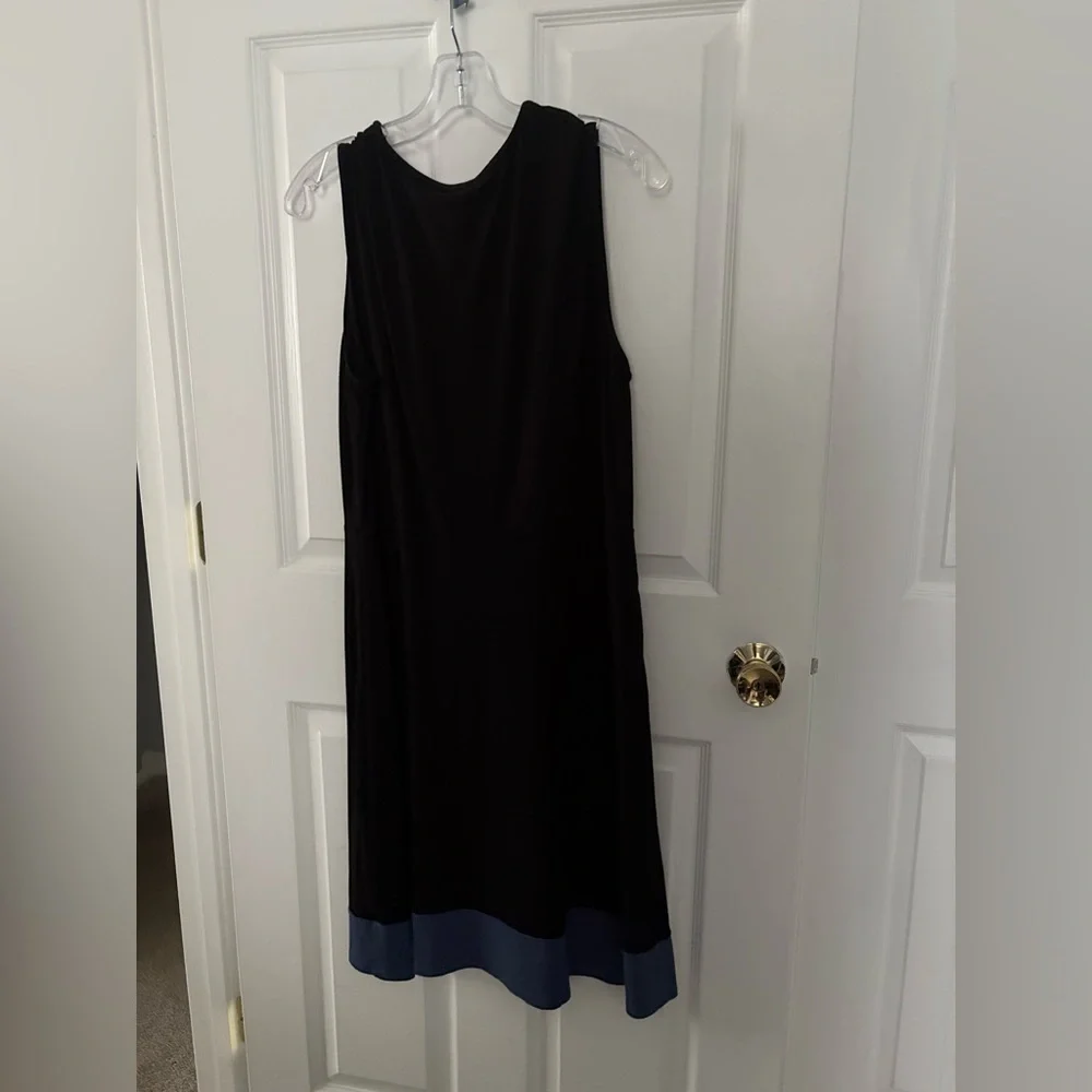 sahalie | Dresses | Sahalie Black And Blue Midi Dress | Poshmark